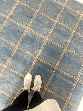 Concord Blue Plaid Rug – DFW Textile Sourcing