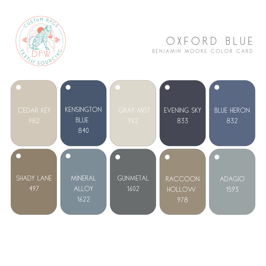 Oxford Blue Modern Oushak – DFW Textile Sourcing