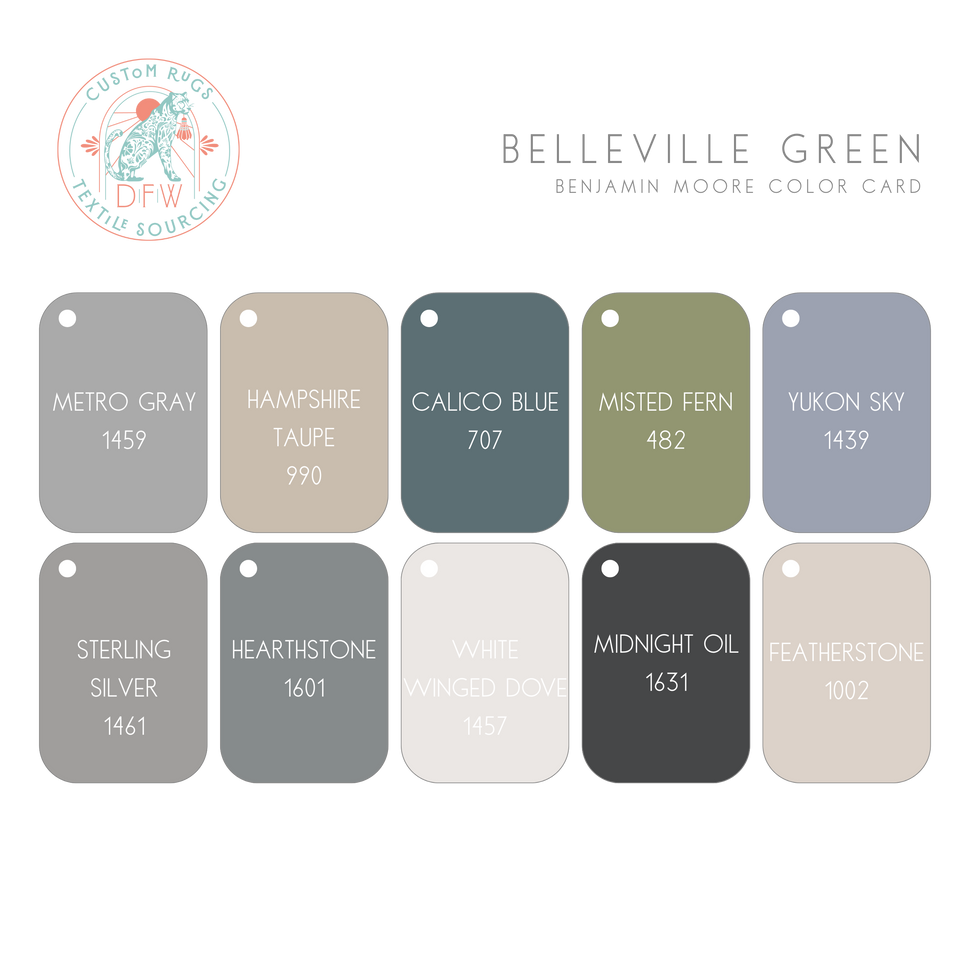 Belleville Green Modern Oushak – DFW Textile Sourcing