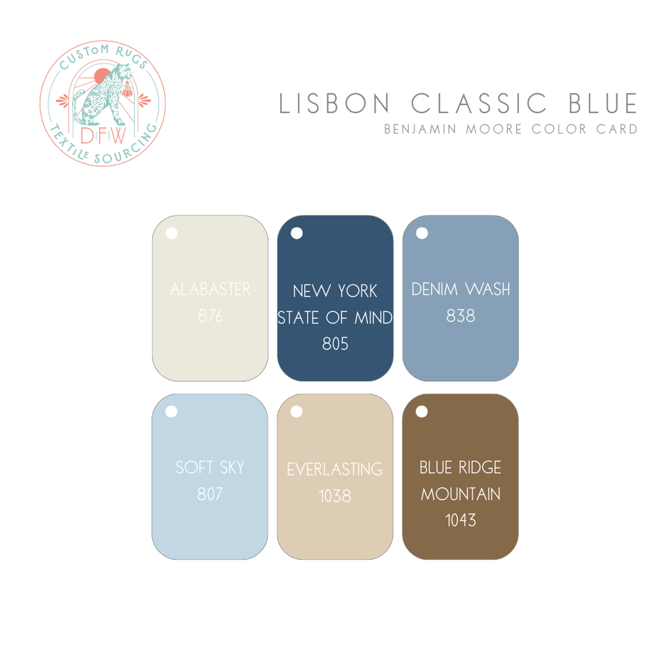 Lisbon (Classic Blue) Modern Oushak – DFW Textile Sourcing
