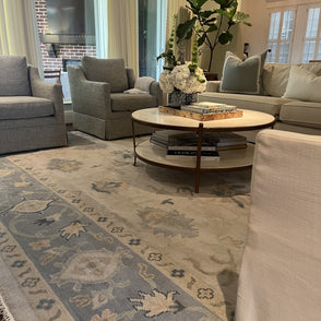 Georgetown Blue Modern Oushak – DFW Textile Sourcing