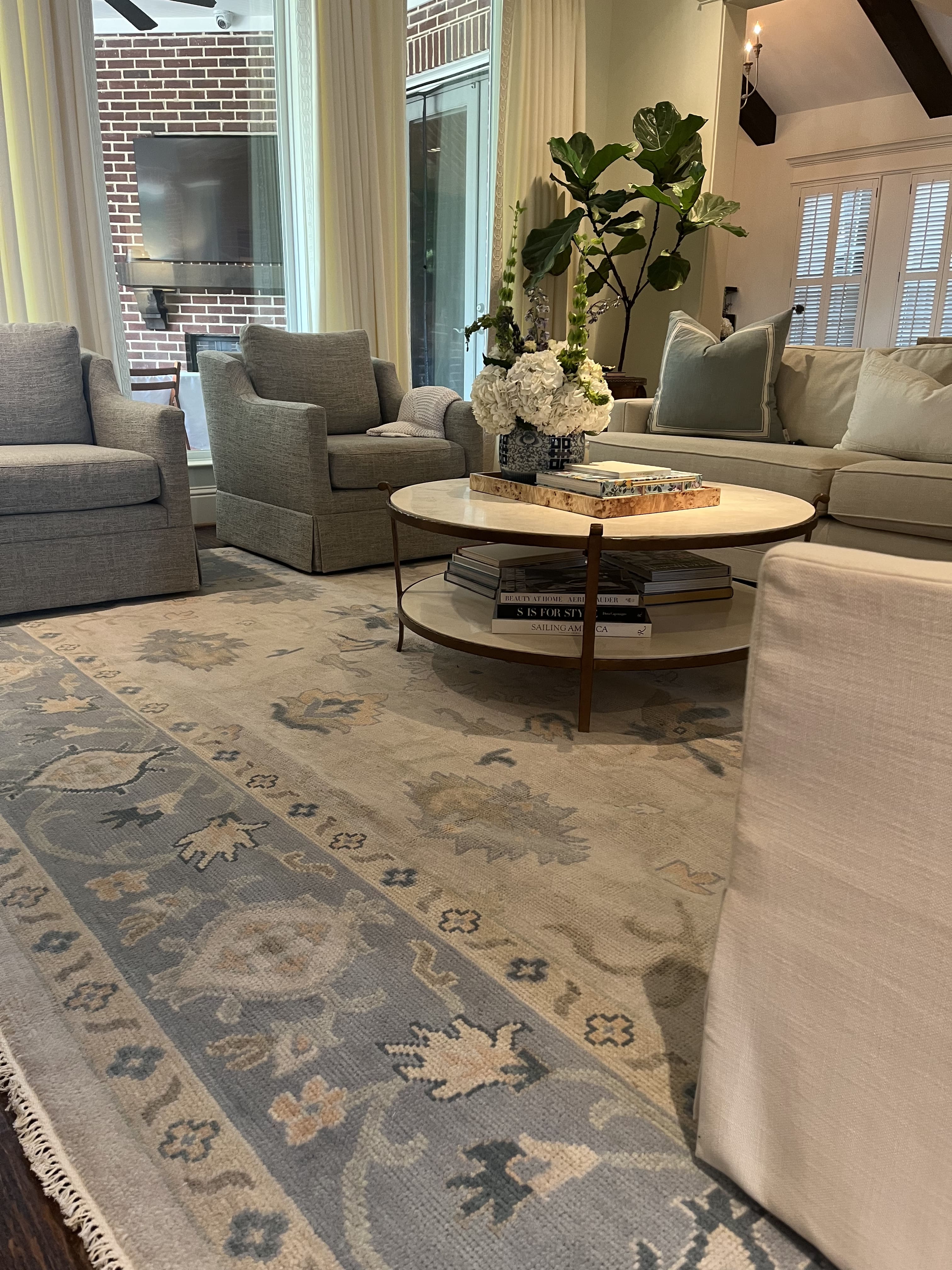 Georgetown Blue Modern Oushak – DFW Textile Sourcing